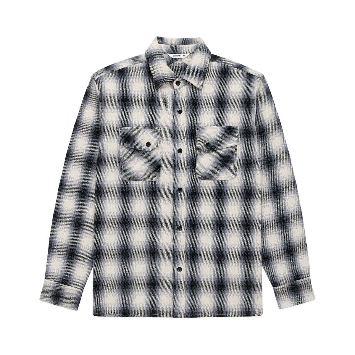 3sixteen Crosscut Flannel Cream/Black Plaid | BlackBlue
