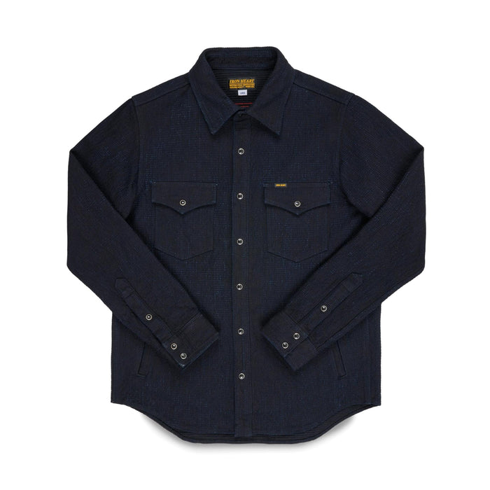 Iron Heart IHSH-437-IND 13.5oz Dobby Cloth CPO Shirt Indigo | BlackBlue