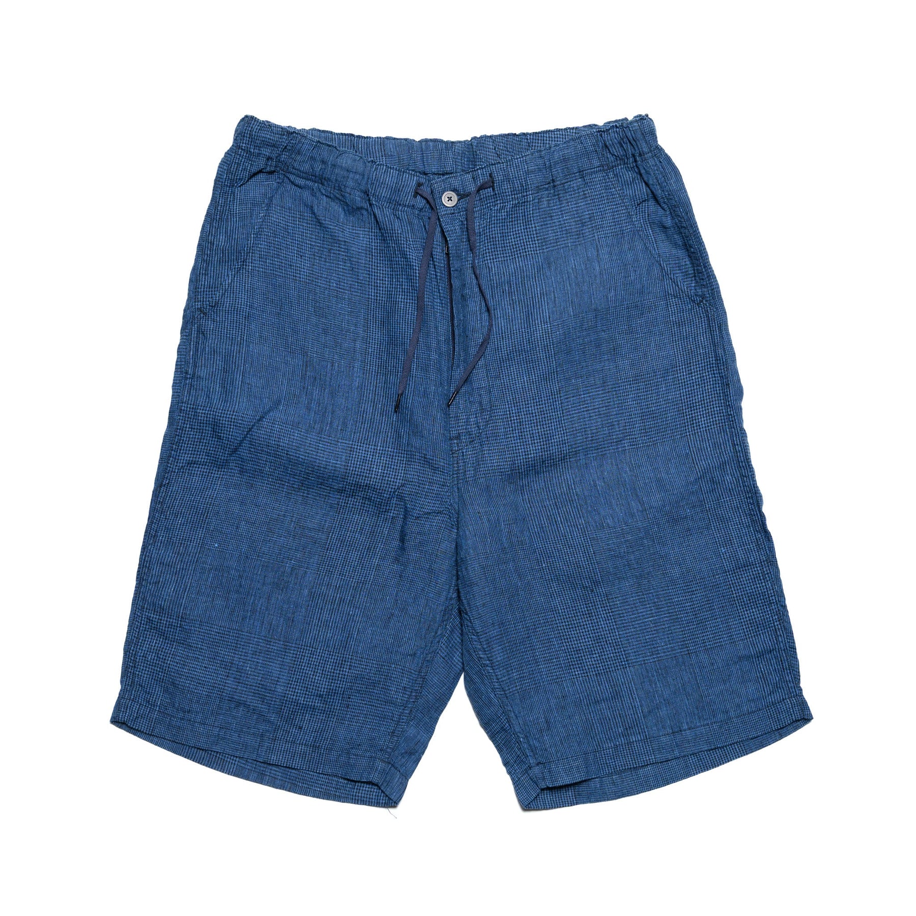 orSlow 01-7021-101 Wide Fit New Yorker Shorts Indigo Check | BlackBlue