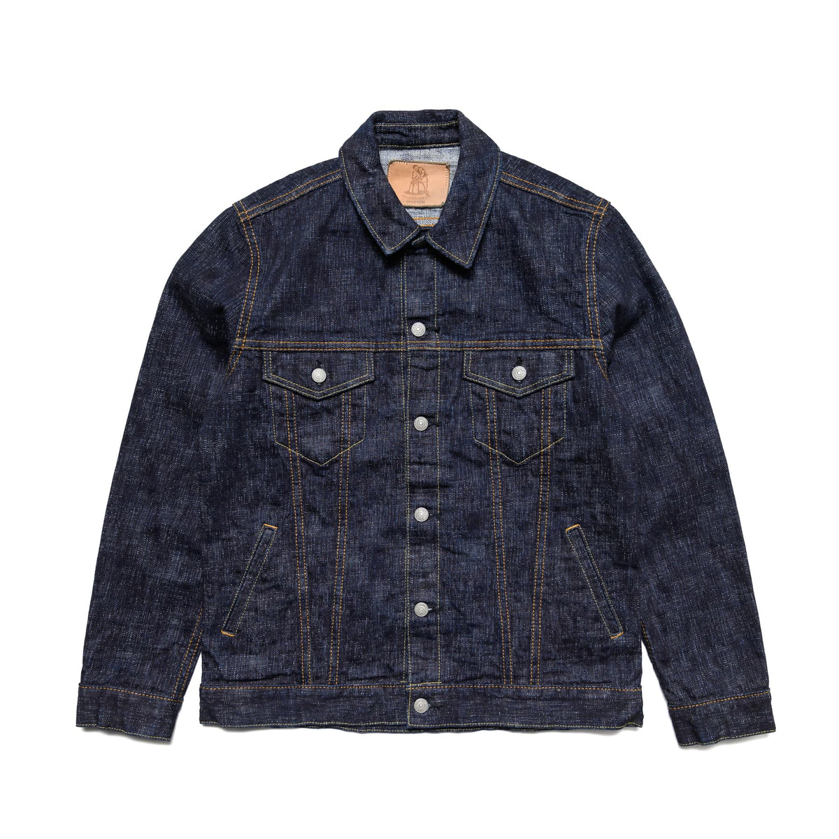 Pure Blue Japan 6112 Double Slub 16oz Type III Jacket | BlackBlue