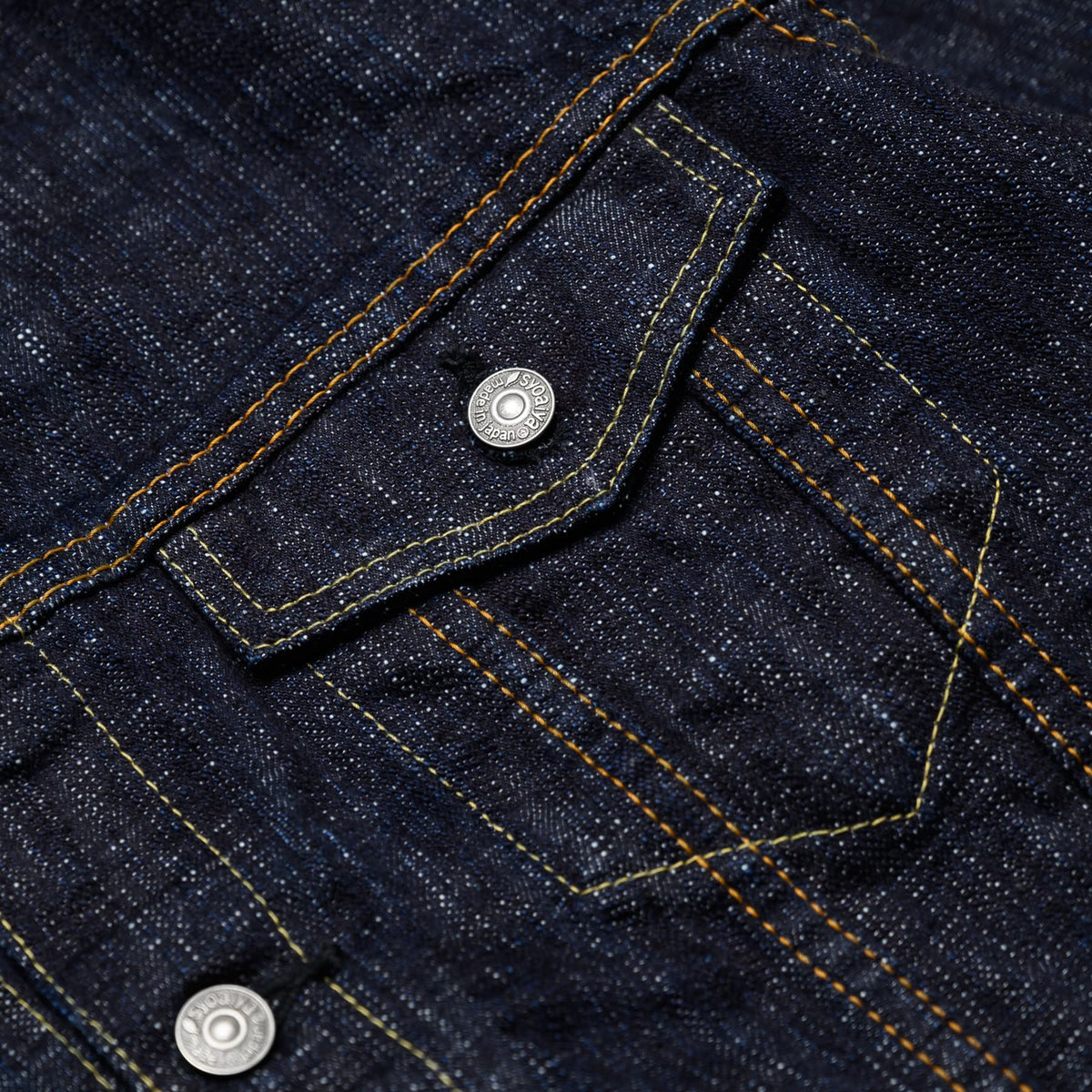 Pure Blue Japan 6112 Double Slub 16oz Type III Jacket | BlackBlue