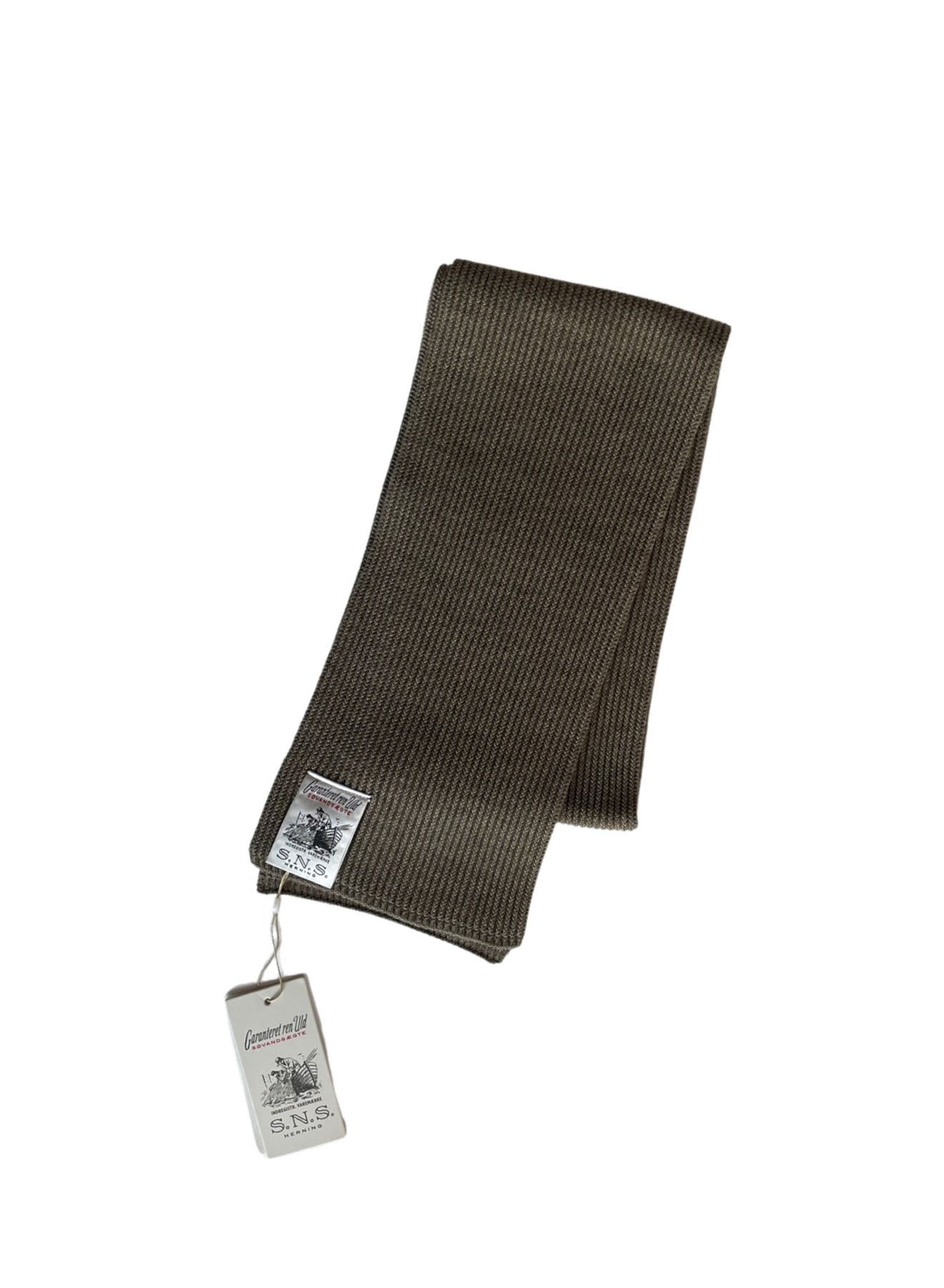 SNS Herning | Split Scarf | Natural Brown Melange | BlackBlue